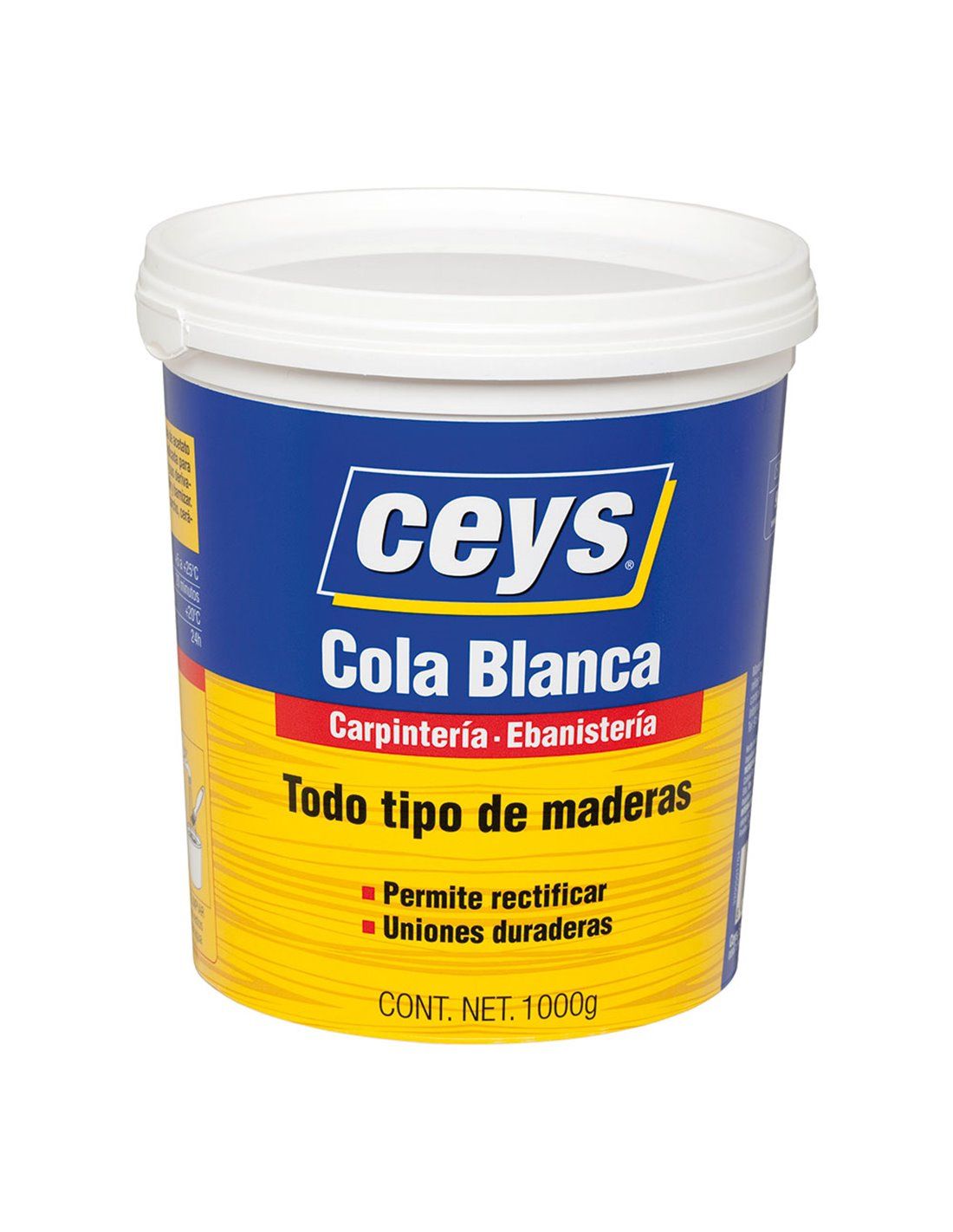 Cola Blanca Extrafuerte para Madera CEYS Bote Grande 1kg 501704