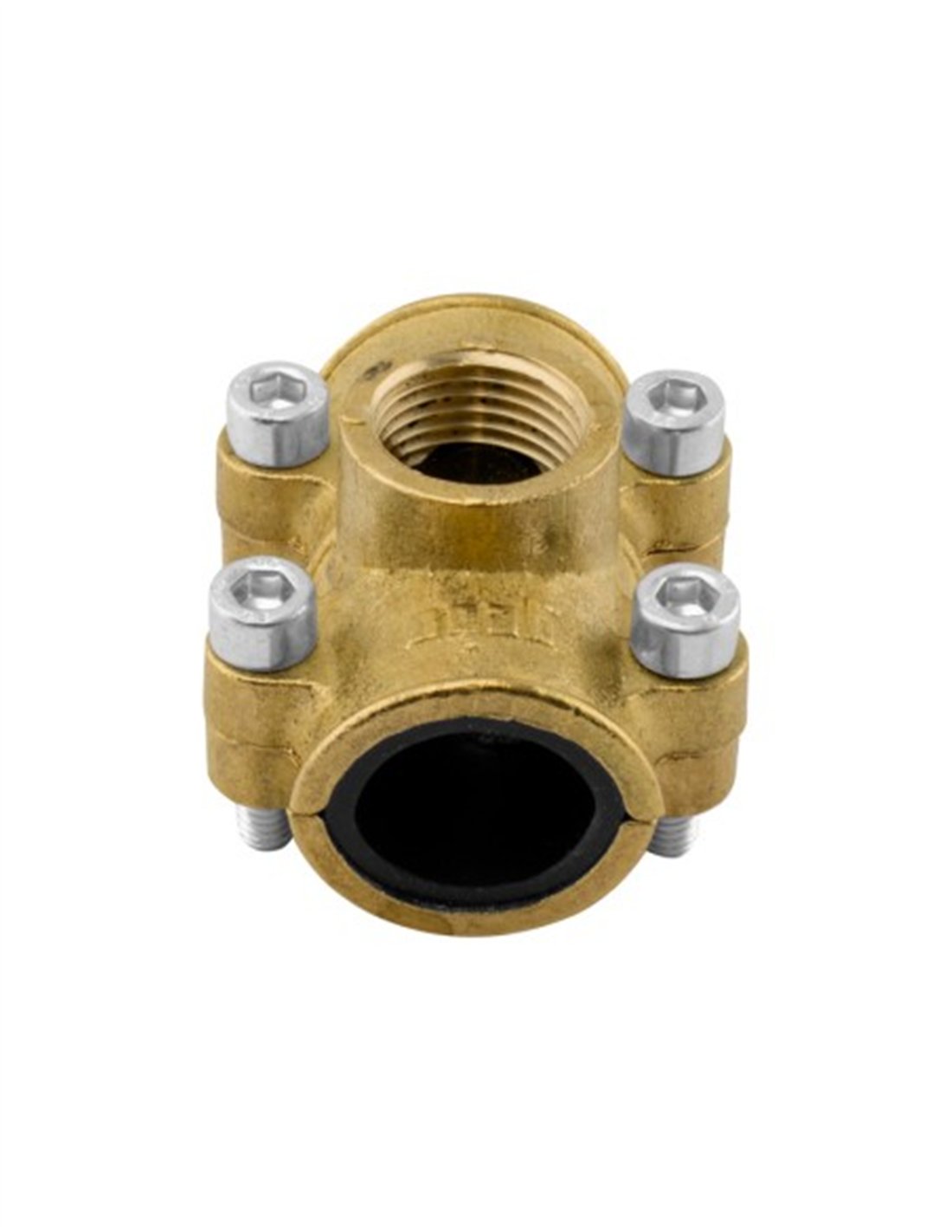 Brass repair for copper pipe with RB socket - 22mm - 1/2", GEBO