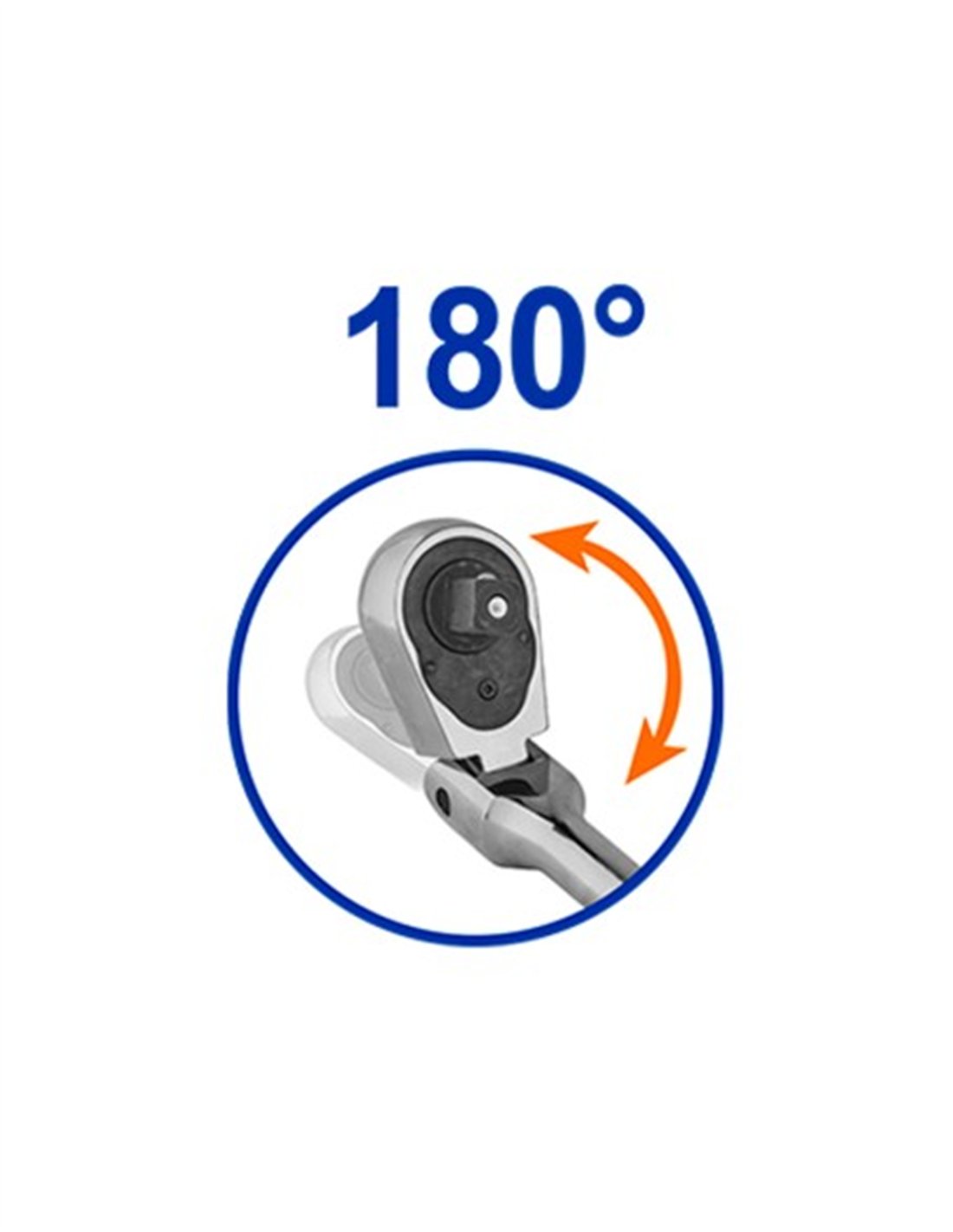 Flexible head ratchet wrench 1/2", WADFOW.