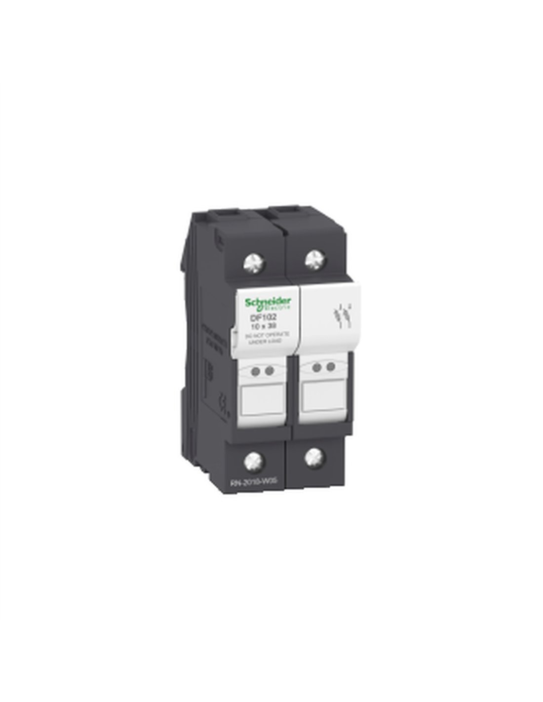 Portafusible TEYS DF 2P 32A 690V AC tamaño 10x38 mm con maneta bloqueable