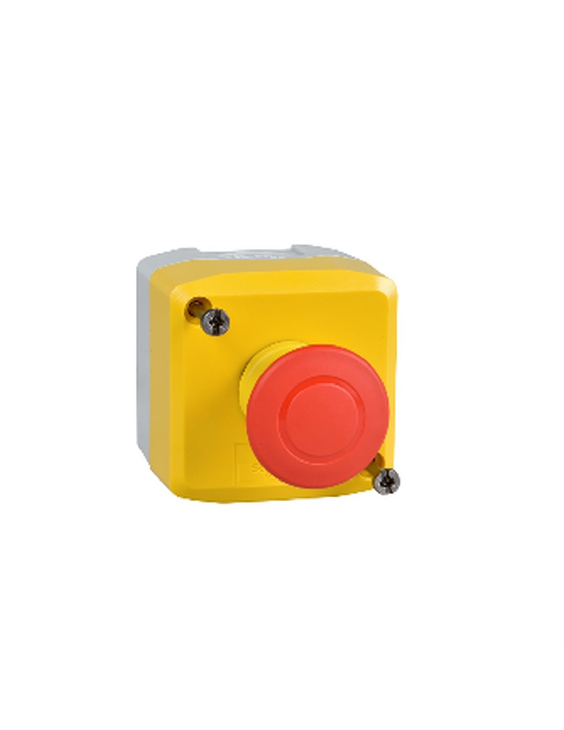 PP emergency stop push button with IP65 and 24V voltage.