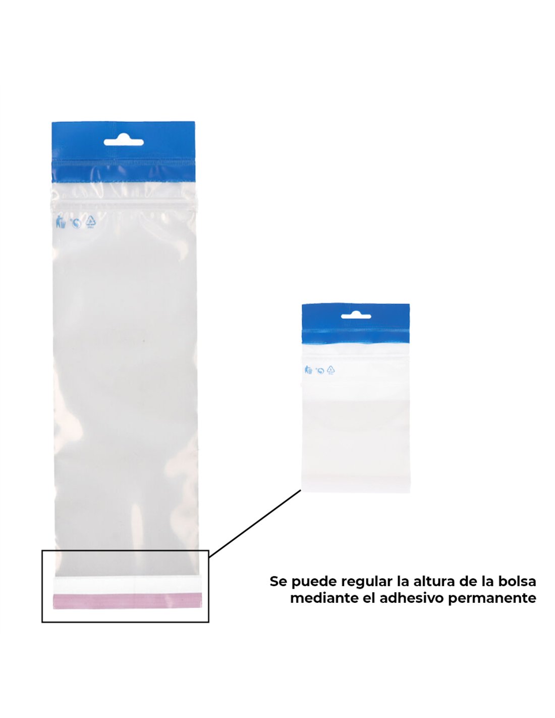 Pack of 25 packaging bags, usable size 12 x 29 cm